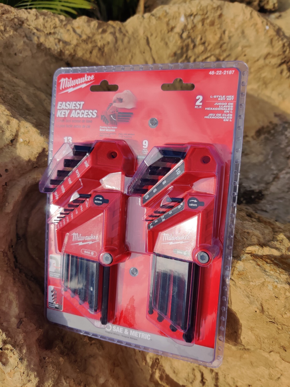 Milwaukee 48-22-2187 SAE/Metric 22 Piece Hex Key Ball End L-Key Set | eBay