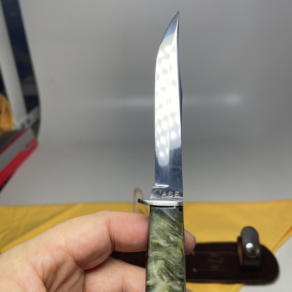 Case Tested knife 1920-1940 Hunting Fixed Blade knife swirl Green ...