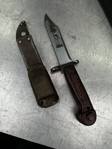 Soviet BAYONET KNIFE W/ ROUND POMMEL SCABBARD & WIRE CUTTER | eBay