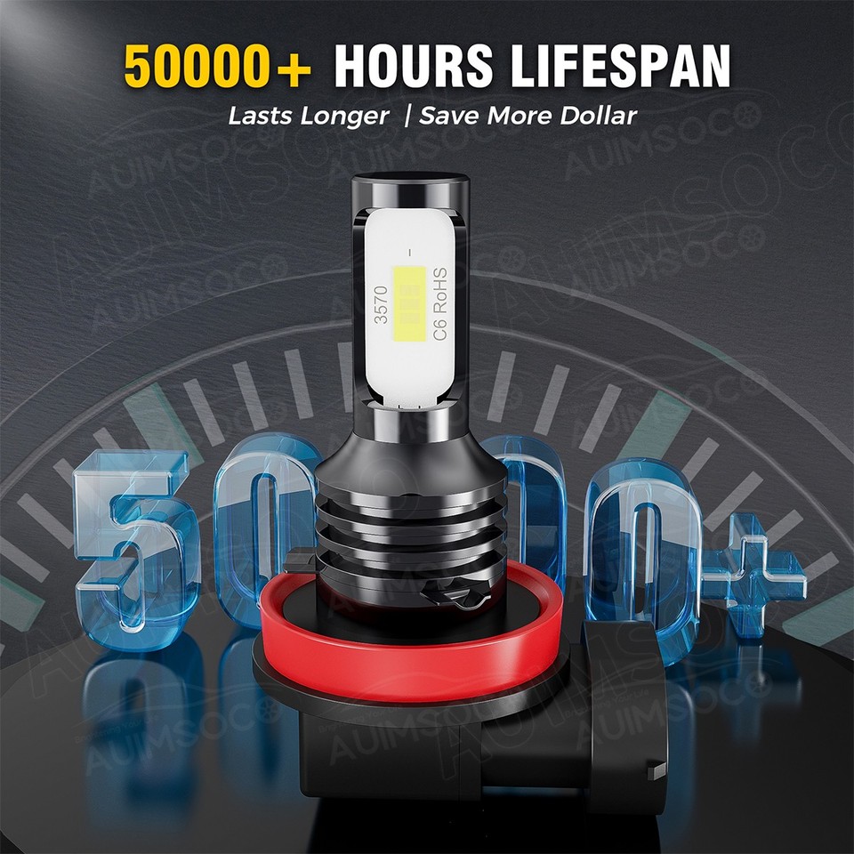 White LED Headlights High-Low Light Bulbs Kit For GMC Sierra 1500 2500 ...