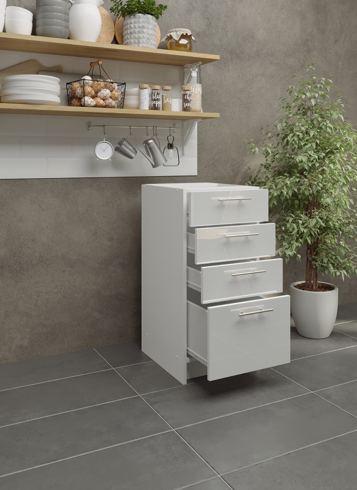 JD Greta Kitchen Units 300-1200mm Wall Base Sink Oven Cabinets - White ...