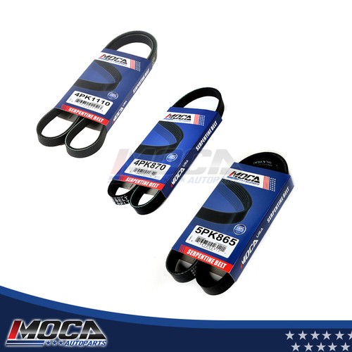 3* Drive Belt Kit for 98-04 Toyota Tacoma 2.7L 4PK1110 5PK865 4PK870 | eBay