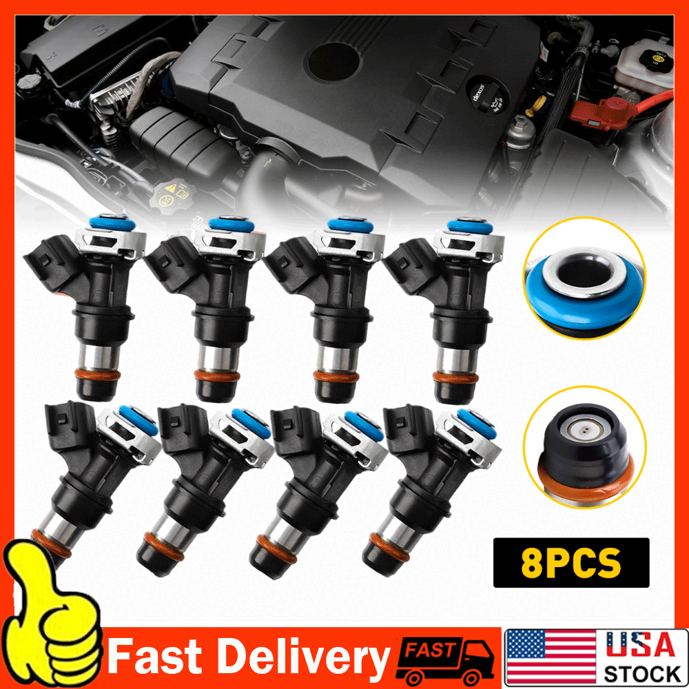 8pcs Fuel Injector 12580681 217-1621 For 04-10 Chevy GMC 4.8 5.3 6.0 6. ...
