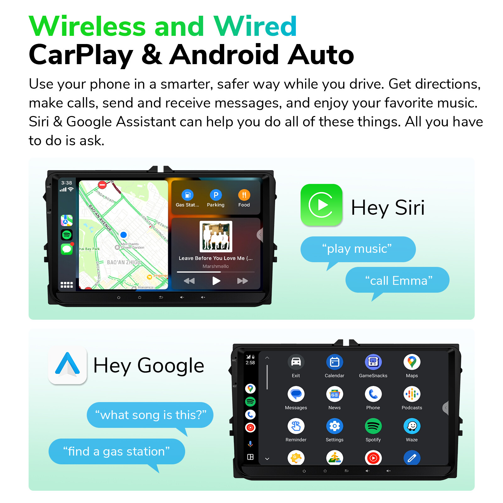 For VW GOLF MK5 MK6 Apple CarPlay Car Stereo Radio Android 12 Player ...