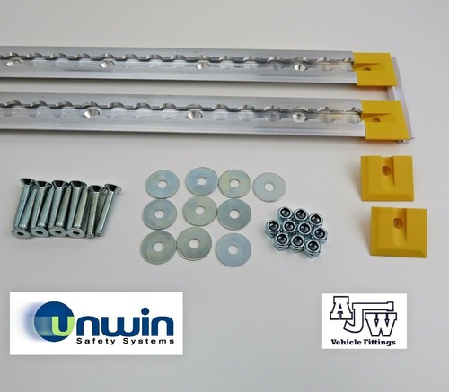 UNWIN low profile Rail (x2) 20" Track Camper Motorhome Van Minibus Seat ...