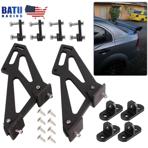 Universal Car CNC Rear Wing Trunk Racing Tail Spoiler Legs Mount ...