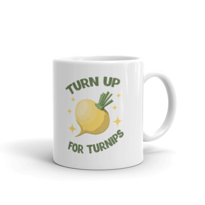 Turn Up For Turnips Sparkling Turnip Fun Novelty Cup Gift Coffee Tea ...