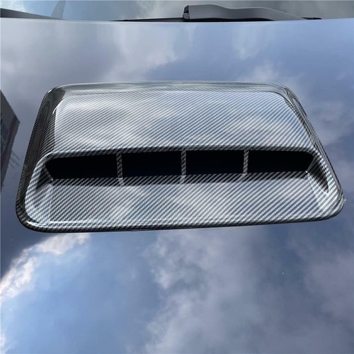 Glossy Black Carbon Fiber Look Car Air Flow Intake Vent Cover Hood ...