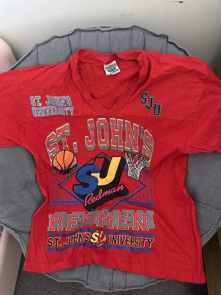 St. John’s University Vintage Redmen Cotton Sports Shirt | eBay