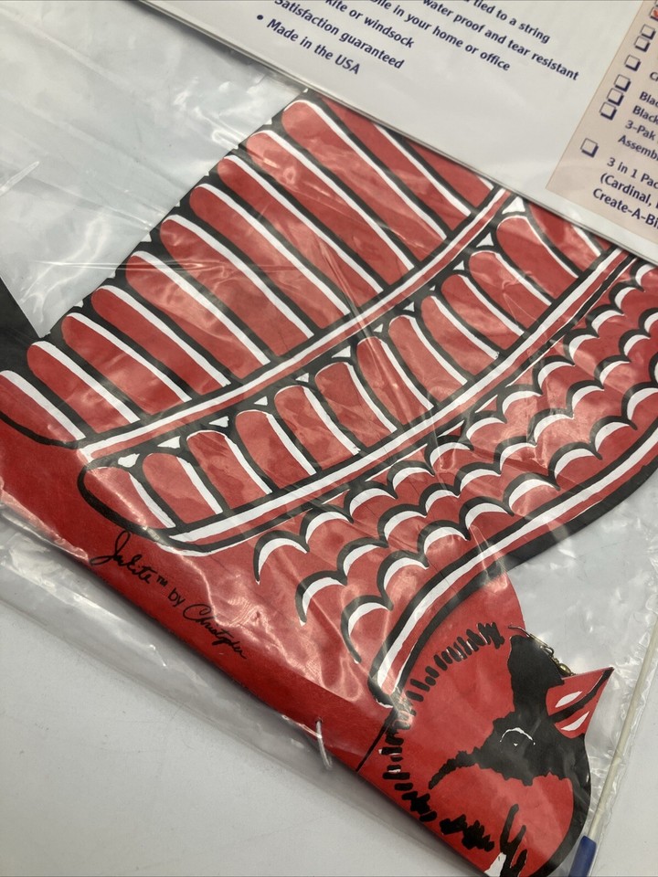 JacKite Little Birds Kites/Windsocks Cardinal assemled new 28 inch wing ...