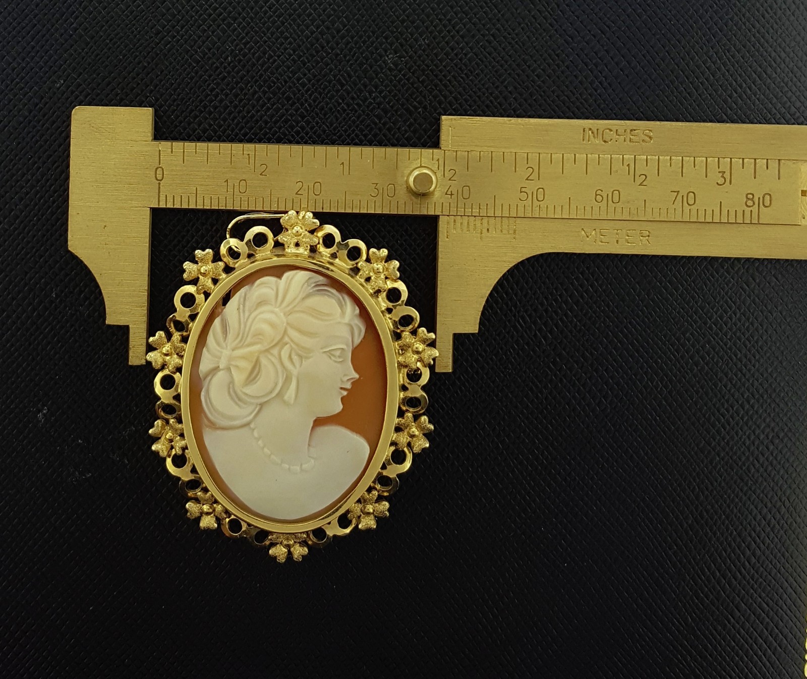 Cameo 40mm Pin Pendant Brooch 14K Yellow Gold 13 Grams | eBay