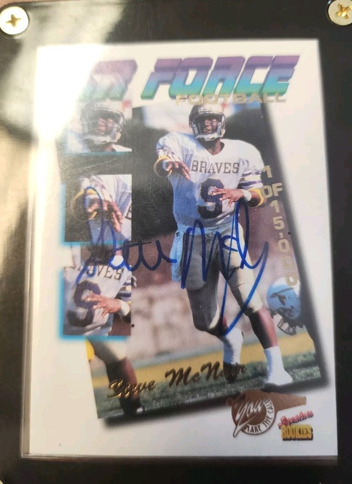 Steve McNair Autograph SR Force Rookie Card | eBay