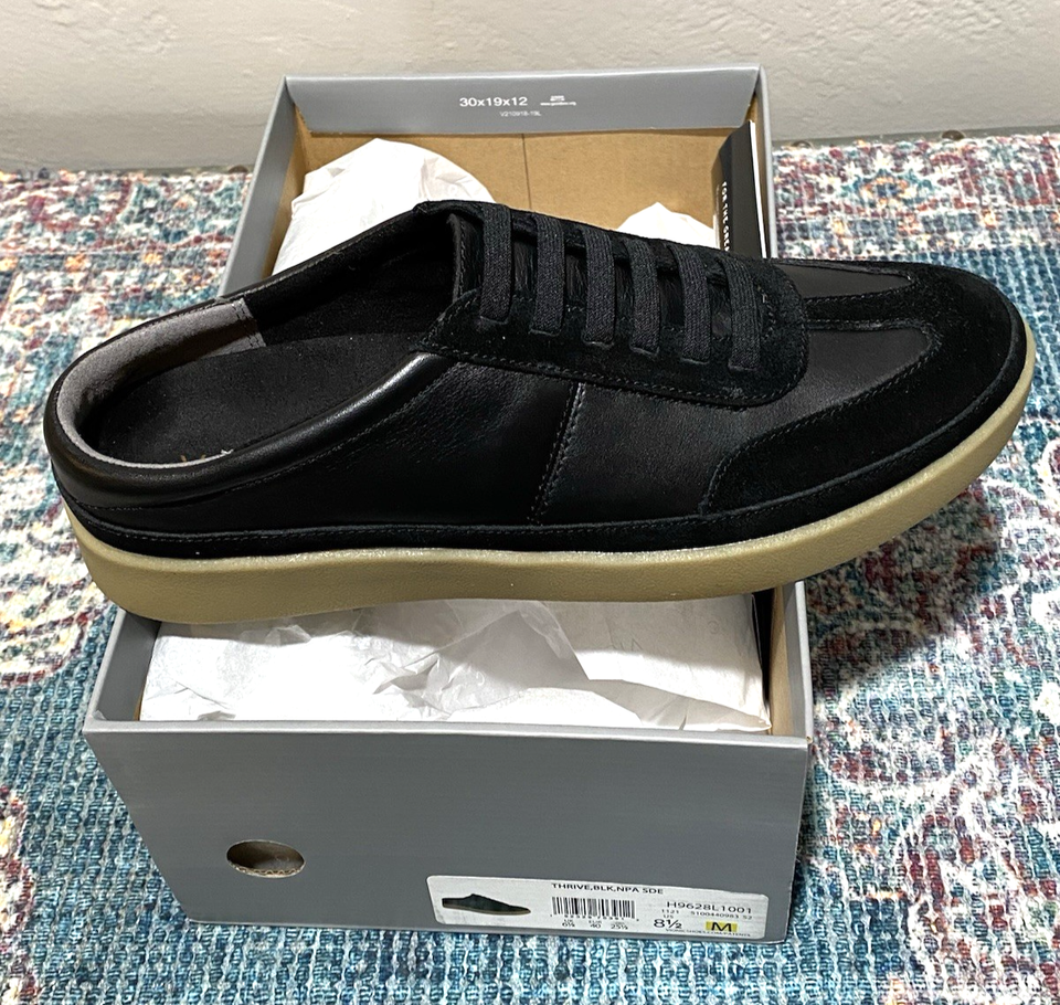 Vionic Thrive Slip-On Sneaker Mule Black Leather Suede Arch Support ...