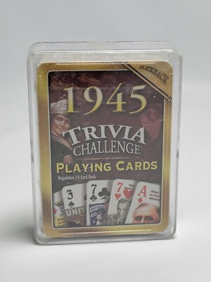 Flickback Trivia Challenge 52 Playing Cards 1945 Playing Deck Questions ...