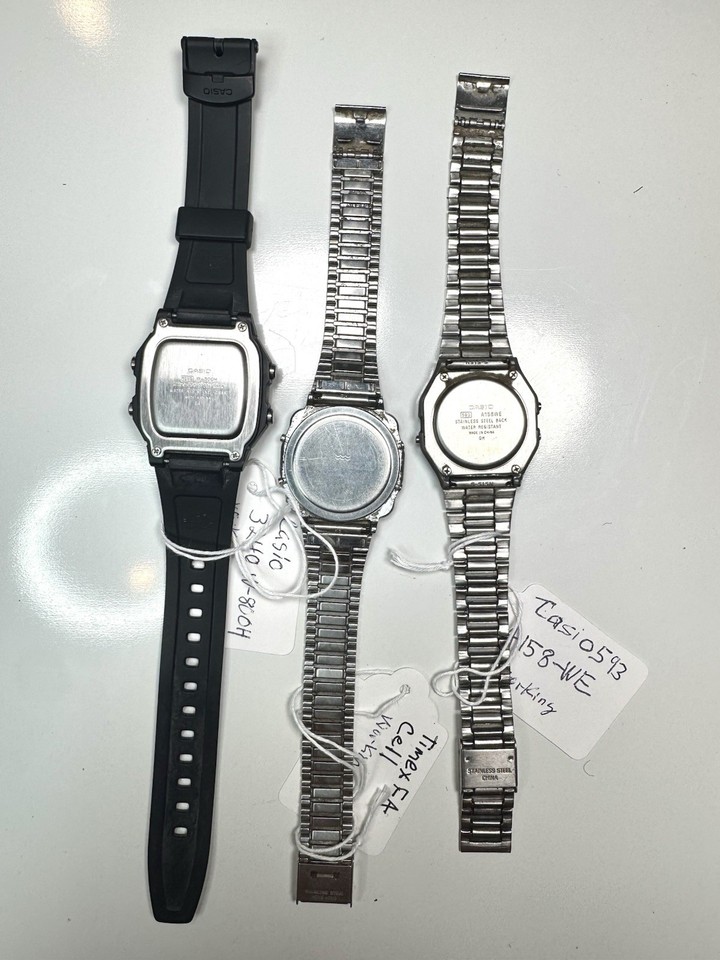 Vintage WORKING Casio & Timex Digital Watch Lot: Casio A158 & 3240 ...