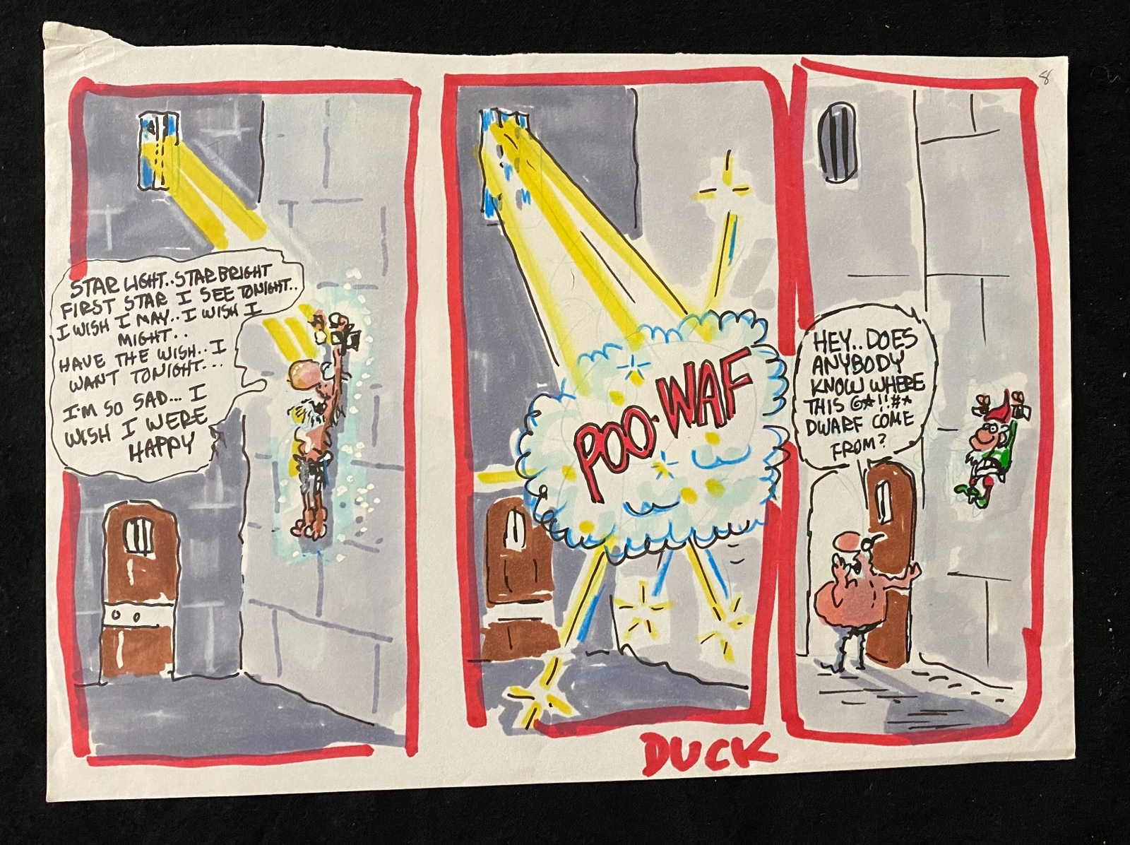 Duck Edwing Original color comic gag art - MAD Magazine | eBay