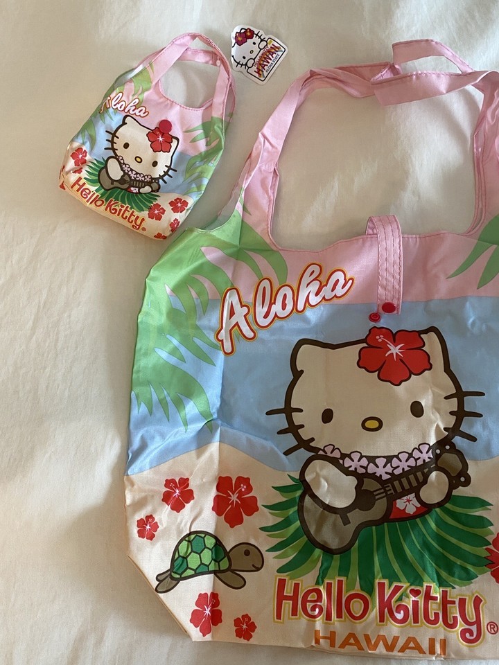 Hawaii Sanrio Hello Kitty Aloha Market Bag Tote | eBay