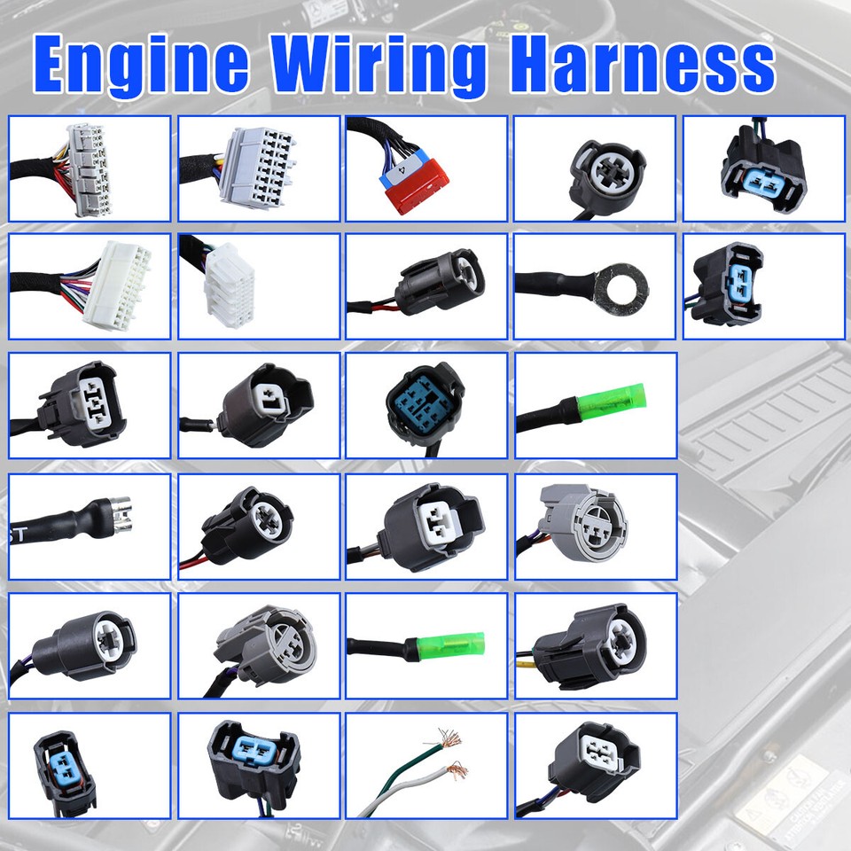 Tucked Engine Wire Harness For Honda Civic Integra 1992-2000 OBD2 D & B ...