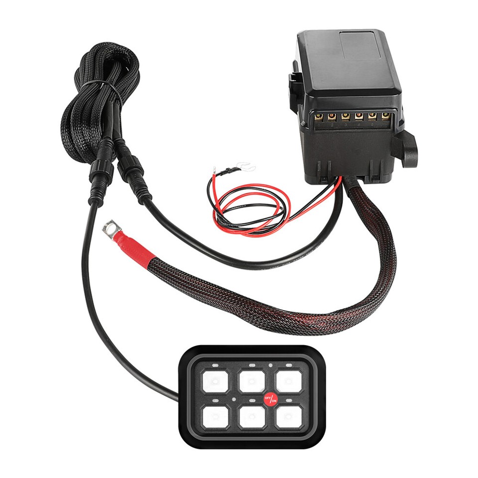 6 Gang Switch Panel Light Control Relay System For Jeep Wrangler JL ...
