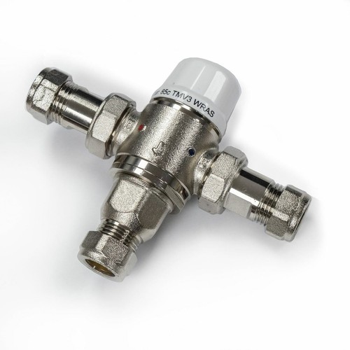 15 mm TMV Thermostatic Mixing Valve Douche Basin Bath Shower Mixer Tap ...