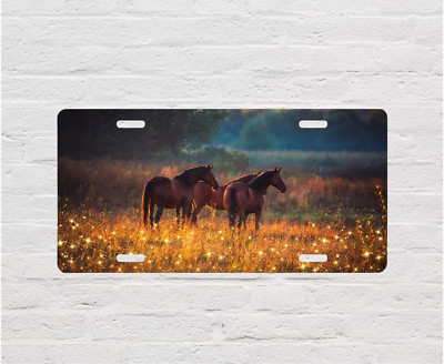 Field of Horses Vanity Aluminum Front License Plate Car Accessory | eBay