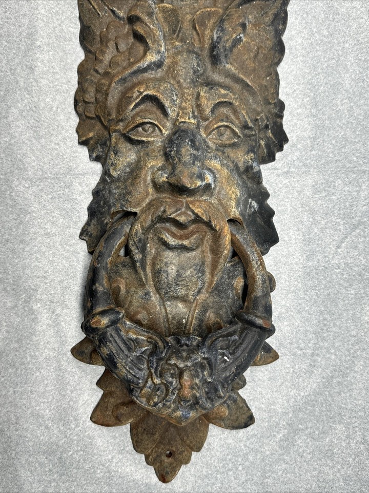 Large Vintage Rustic Northwind Cast Iron Door Knocker Gothic Nordic ...