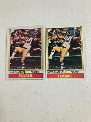 1974 Topps Football #396 dave chapple los angeles rams 2 cards | eBay