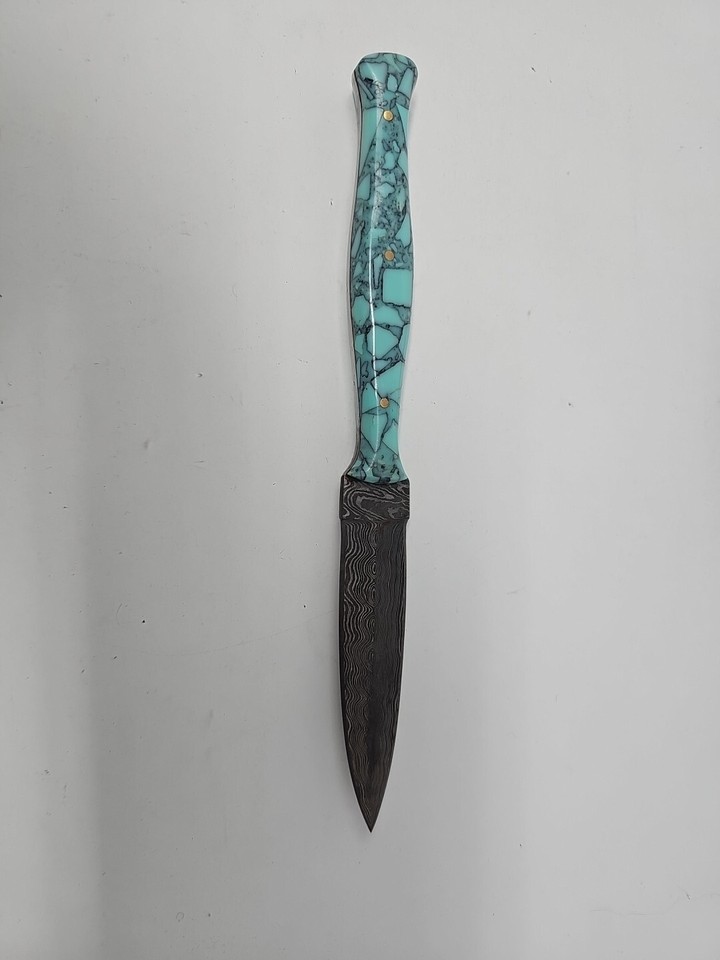ASH DH508 Damascus steel custom handmade hunting Dagger Bushcraft knife ...