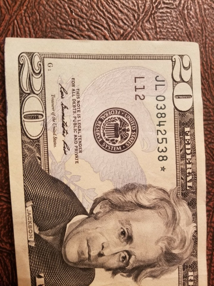 $20 "Star Note". Near Uncirculated 2009 Twenty Dollar Star Note FR Note ...