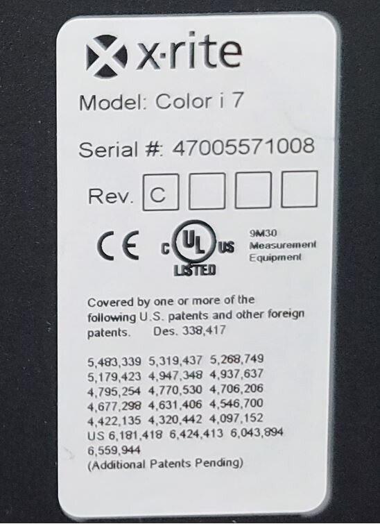 X-Rite Color i7 Benchtop Spectrophotometer | eBay