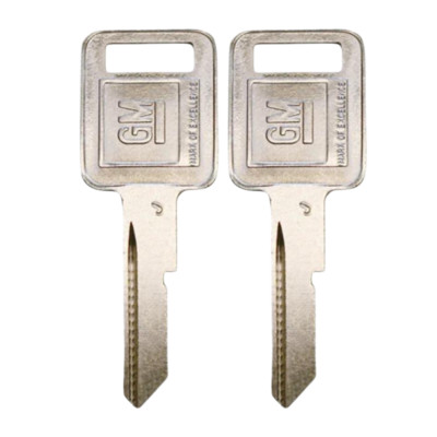 2x New OEM GM Logo Blank Key "J" For GMC Oldsmobile Pontiac Vehicles ...