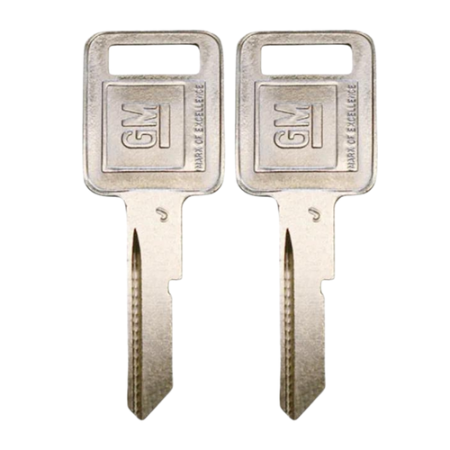 2x New OEM GM Logo Blank Key "J" For GMC Oldsmobile Pontiac Vehicles ...