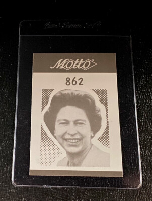Queen Elizabeth II 1987 Motto Trivia Game Trading Card Queen Of England ...