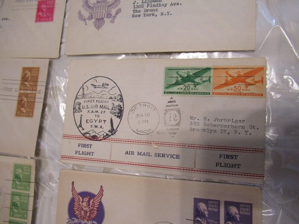 Lot of 75 early Postal Covers, First Day, First Flight, World Fair ...
