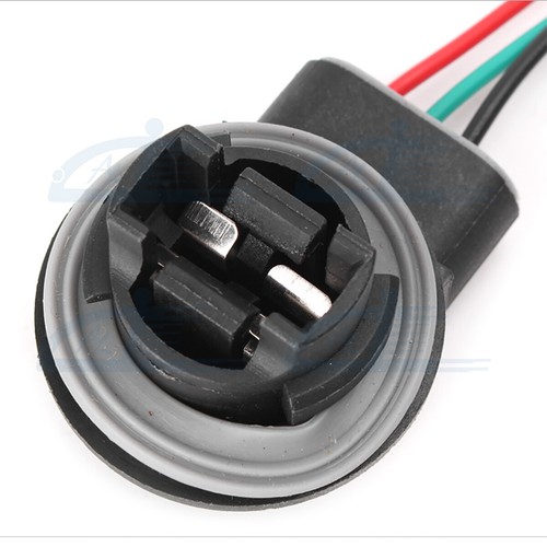 2x 3757 4057 3157A Brake Turn Signal Light Socket Harness Wires For LED ...