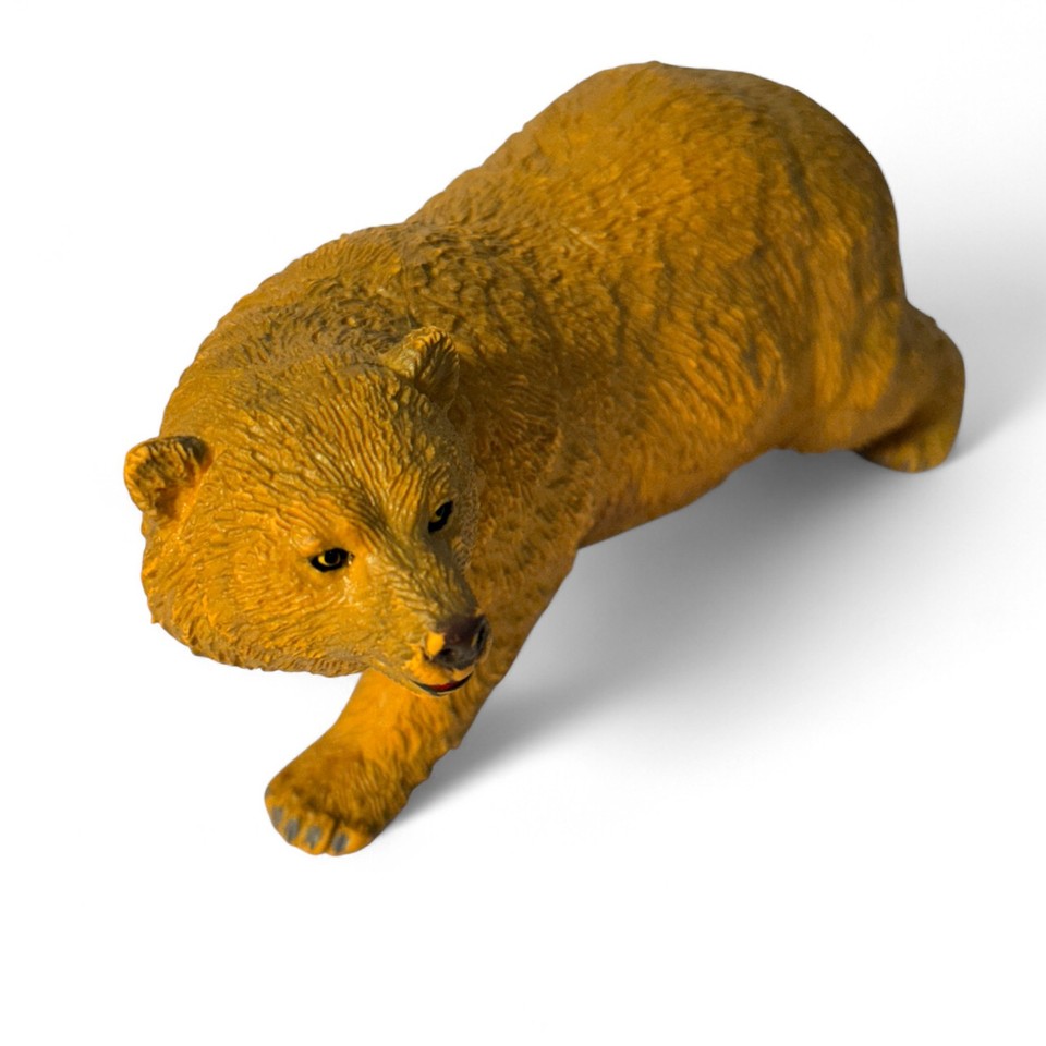 AAA Vintage Adult Bear Solid Plastic Bear Toy Animal Figure Brown ...