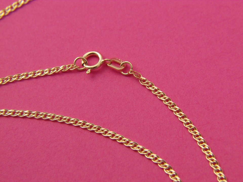 Real 10Kt Yellow Gold Rope/ Anchor / Nonna Chain Necklace real gold | eBay