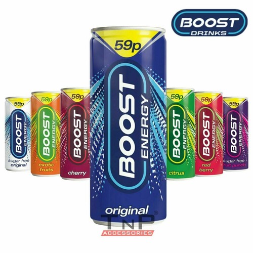 Boost Energy Drink Original / Mango / Cherry / Red Berry / Sugar Free ...