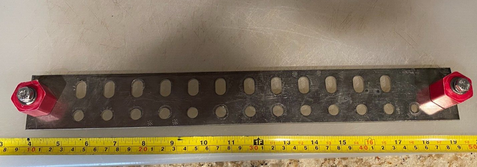 Solid Copper Busbar Buss Bus Bar 16"x2"x1/8". w/Standoff Insulators ...