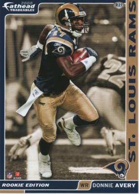 Donnie Avery St. Louis Rams Fathead Tradeable 2008 NFL R22 ROOKIE CARD ...