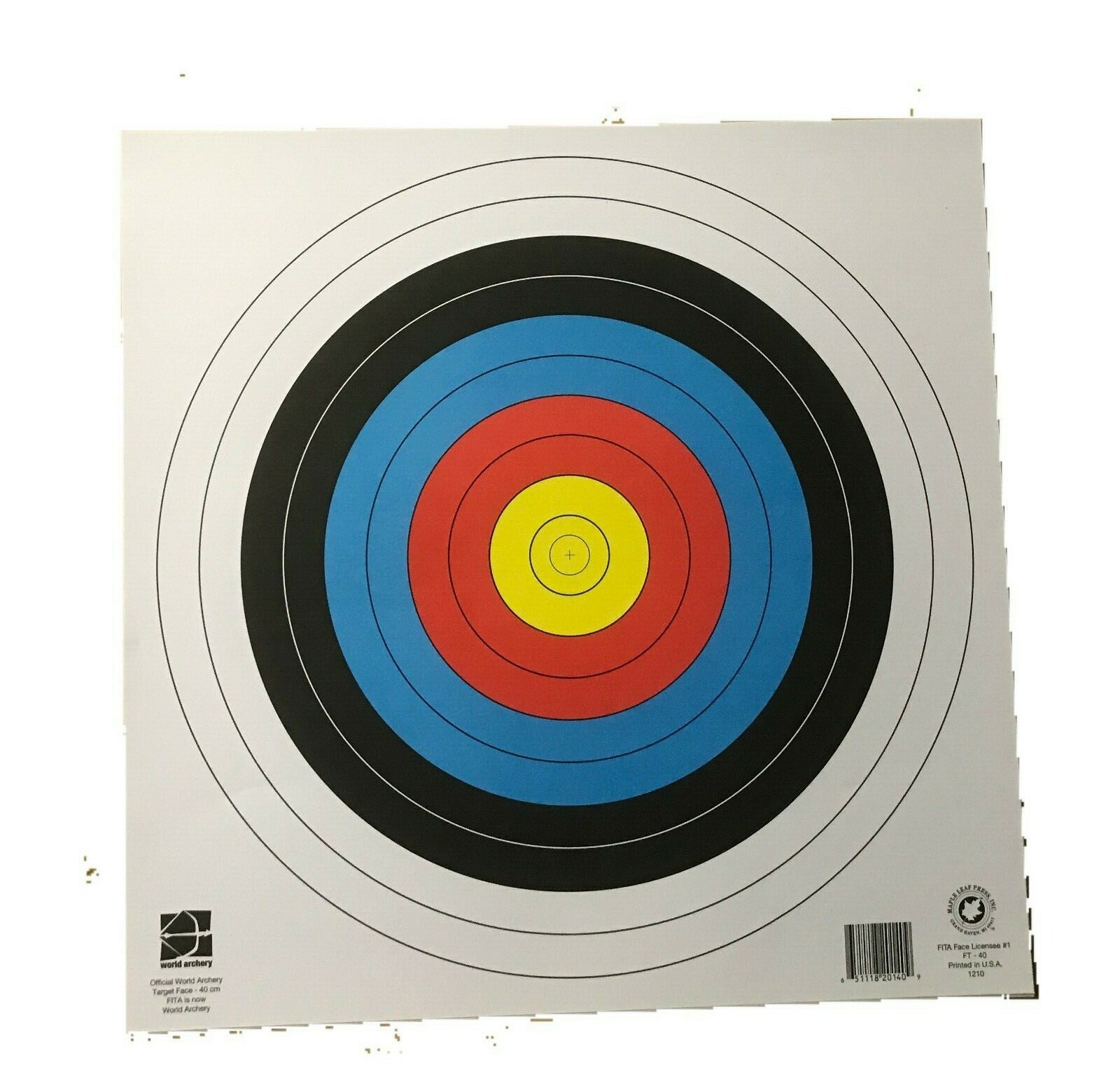 4 PACK Archery Bow COLOR TARGET TARGETS FACE 17" x 17" FITA 40 CM FREE ...