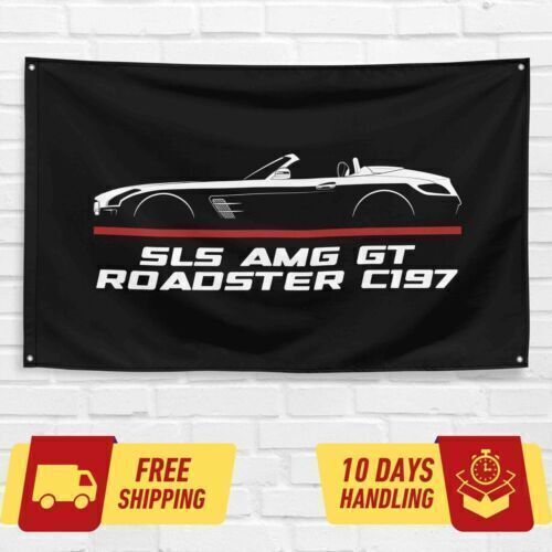 For Mercedes SLS AMG GT Roadster C197 2010-2014 Enthusiast 3x5 ft Flag ...