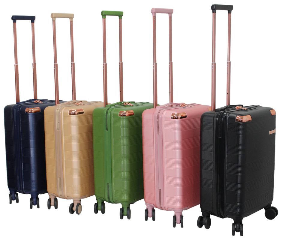 55cm Hard Shell Suitcase Cabin Trolley Bag Carry On 4 Wheel Hand ...