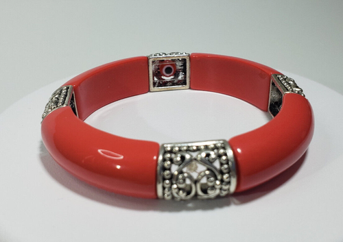 DISCREET Red Evil Eye PROTECTION GOOD LUCK and FORTUNE CORAL BANGEL | eBay