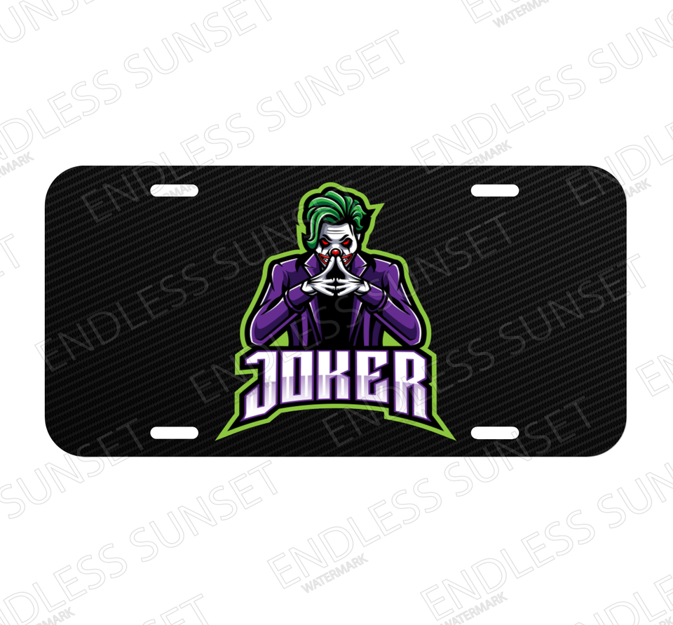 For Batman Fans The Joker Clown Villain License Plate Front Auto Tag ...