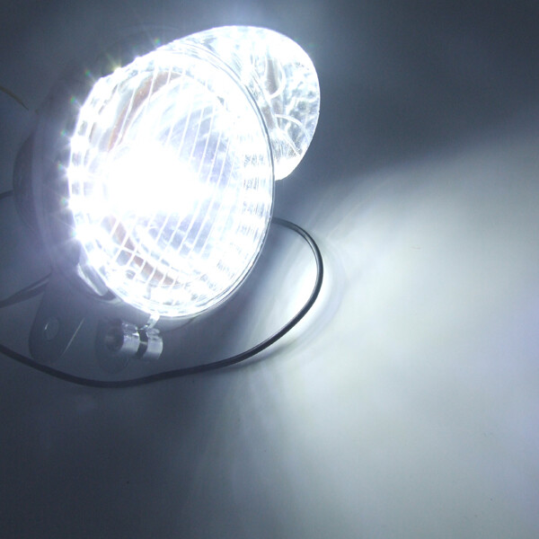 Motorcycle Headlight LED Motorbike Head Lamp Chrome For Harley Chopper ...