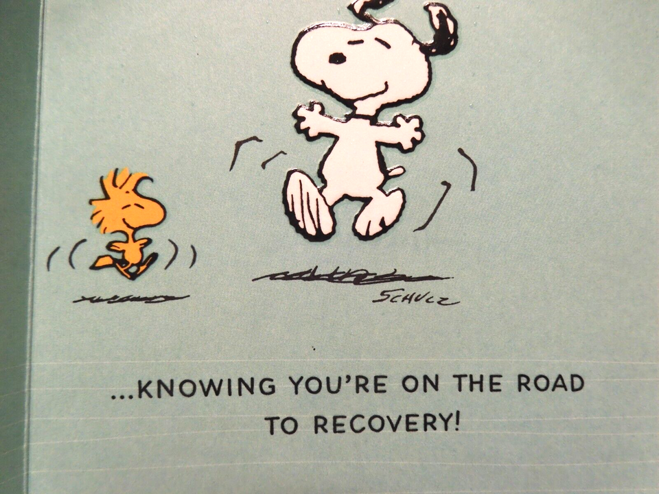 3 Hallmark Greeting Cards Get Well Peanuts Snoopy Happiness is Recovery ...
