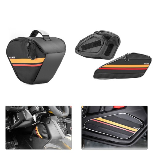 Upper Door Storage Bags+Center Console Storage Bag For Can-Am Maverick ...