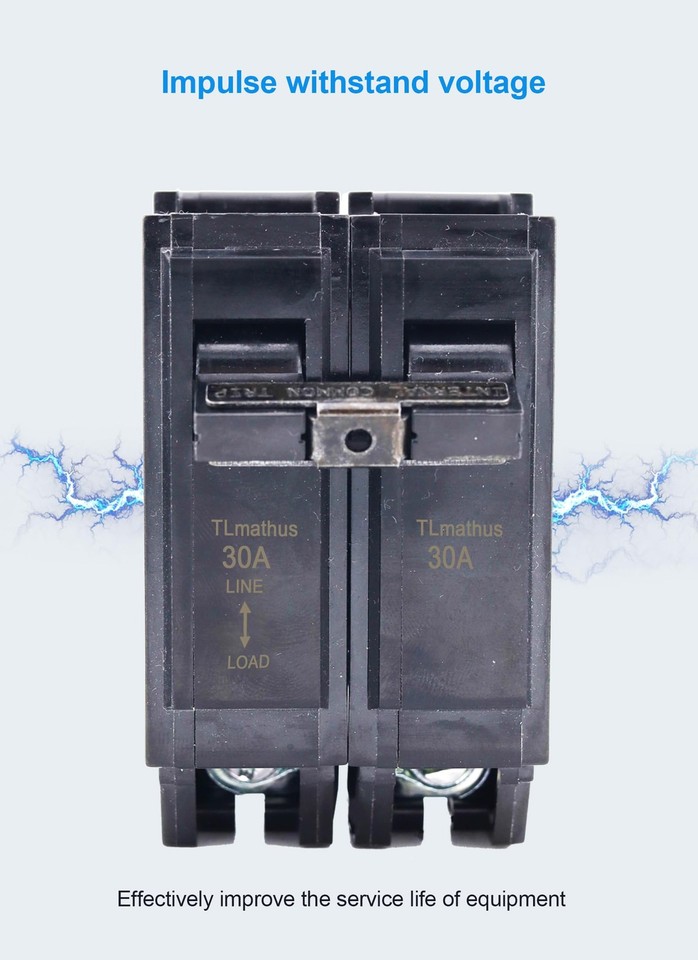 30 Amp Breaker 2 Pole Plug-in Mount Type THQL2130 Feeder Molded Case ...