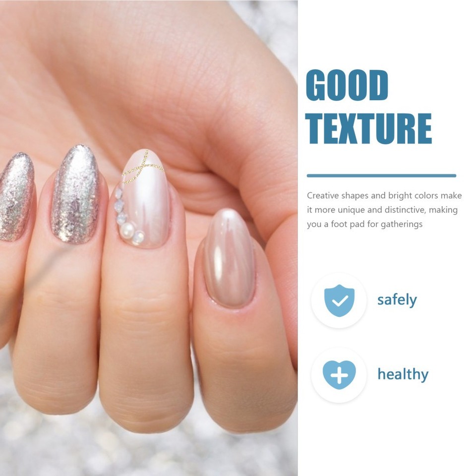 2 Pcs Nail Decoration Rhinestone Nails Charm Clear Rhinestones for ...